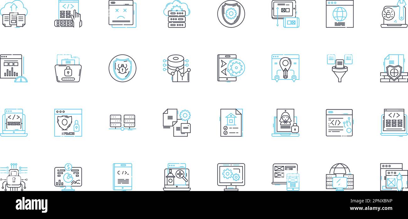 Mobile computing linear icons set. Portability, Connectivity, Mobility ... Mobile computing linear icons set. Portability, Connectivity, Mobility ...