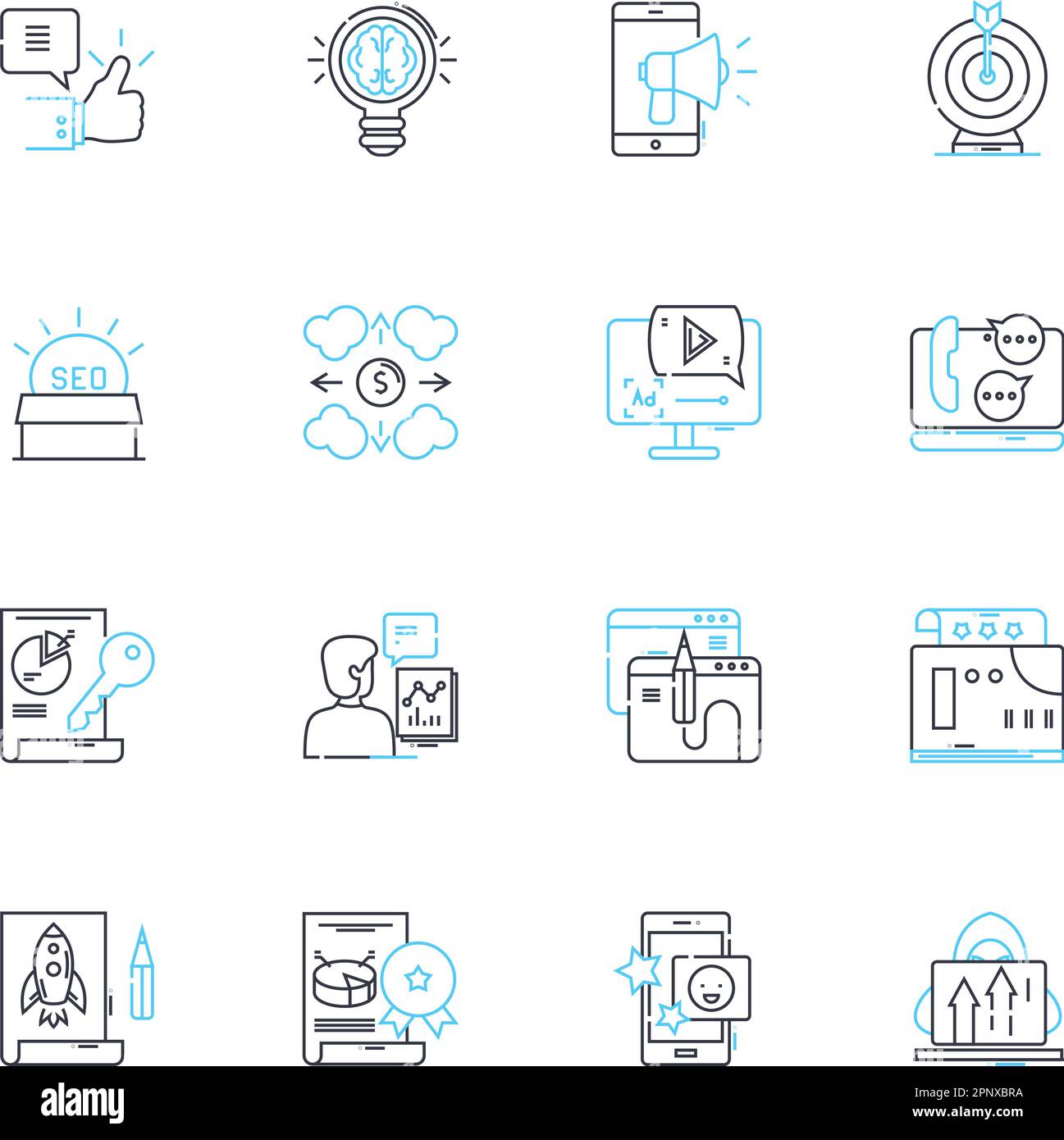 Finance and accounting linear icons set. Budgeting, Bookkeeping ... Finance and accounting linear icons set. Budgeting, Bookkeeping ...