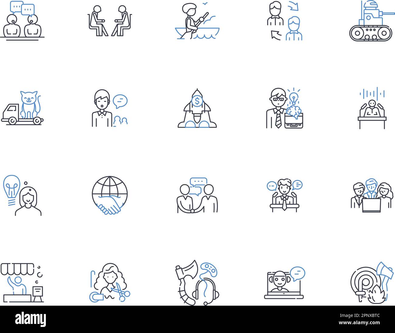 Mountaineering line icons collection. Summit, Altitude, Climbing ...