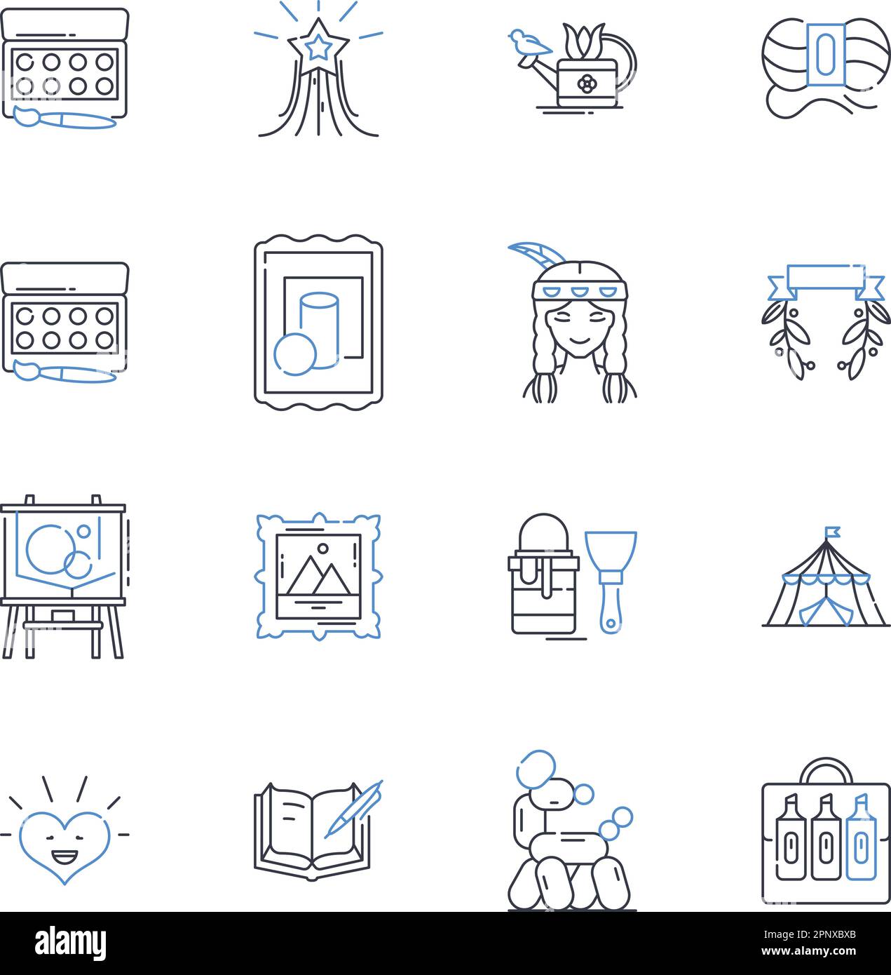 Experimental hobbies line icons collection. Psychedelic, Unconventional ... Experimental hobbies line icons collection. Psychedelic, Unconventional ...