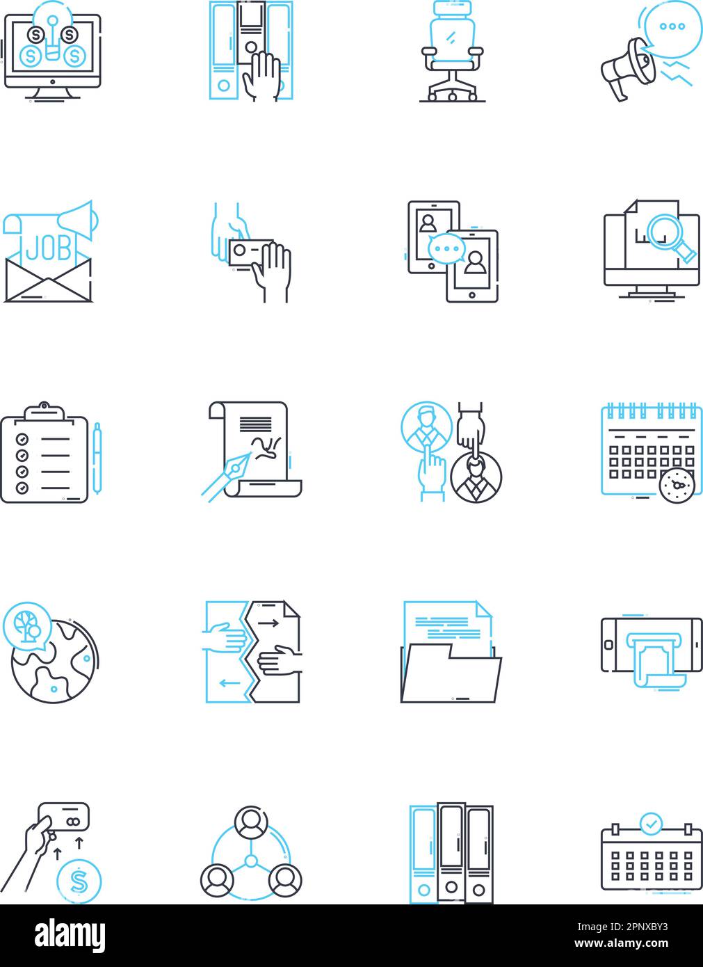 Meeting room linear icons set. Conference, Boardroom, Seminar ...