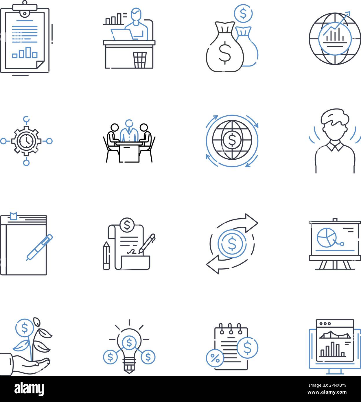 Financial statement line icons collection. Accounting, Balance, Cash ...