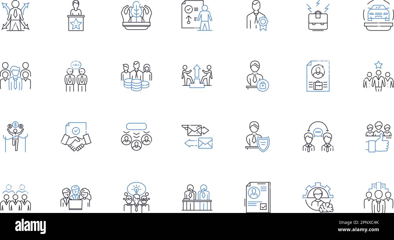 Oversight line icons collection. Supervision, Management, Control ...