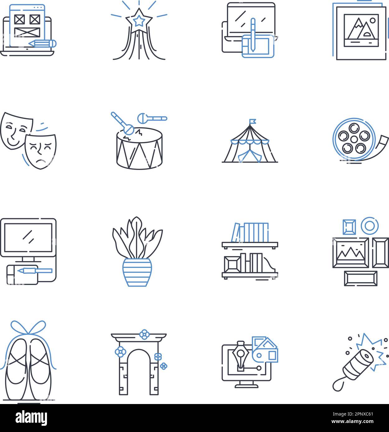 Mindfulness techniques line icons collection. Awareness, Presence ...
