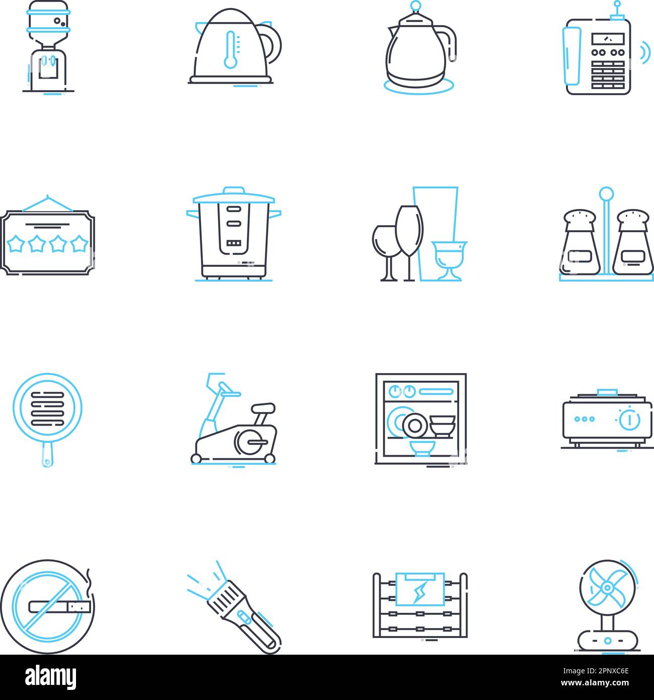 Executive retreat linear icons set. Strategy, Teamwork, Innovation ...
