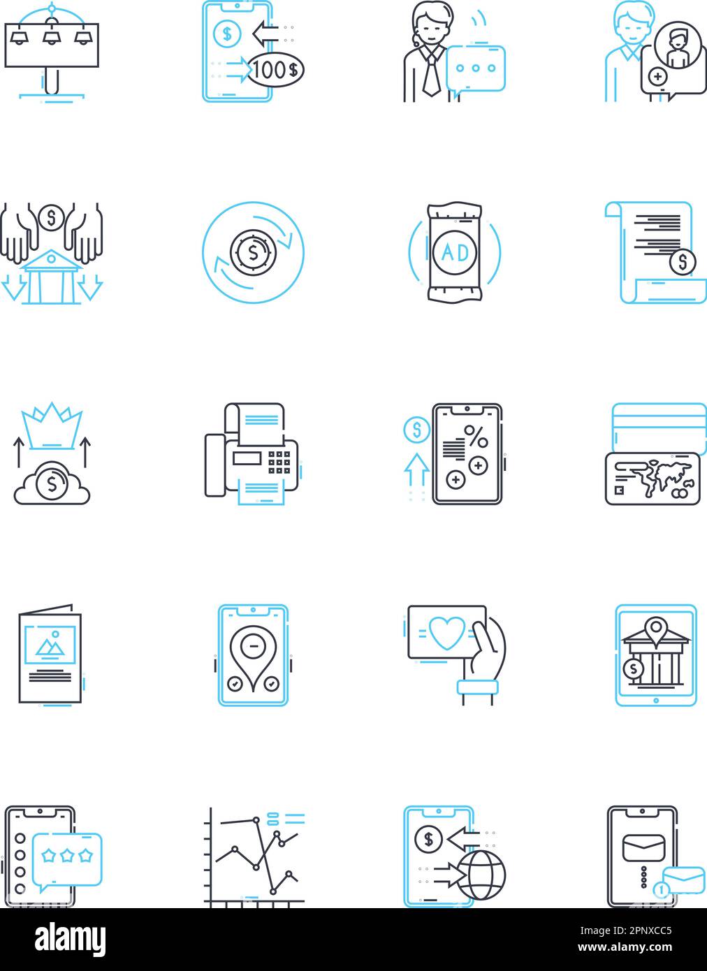 Costly - Expensive linear icons set. Lavish, Splurge, Extravagant ...