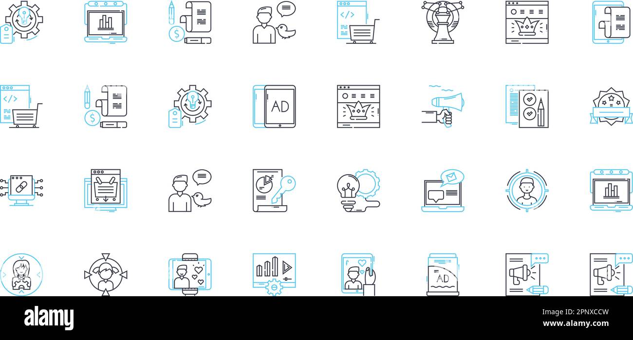 Corporate governance linear icons set. Accountability, Board, Ethics ... Corporate governance linear icons set. Accountability, Board, Ethics ...