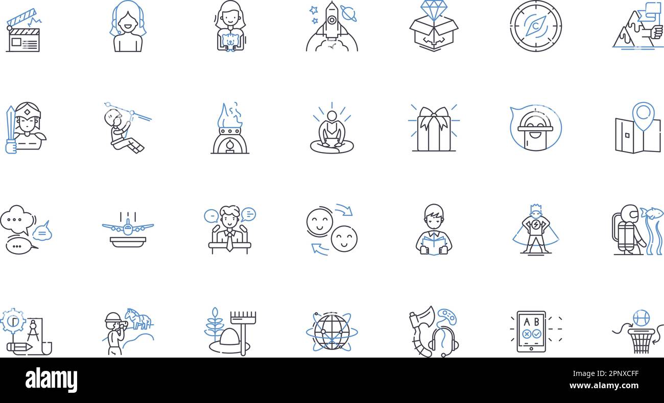 Food exploration line icons collection. Savoring, Probing, Discovering ...