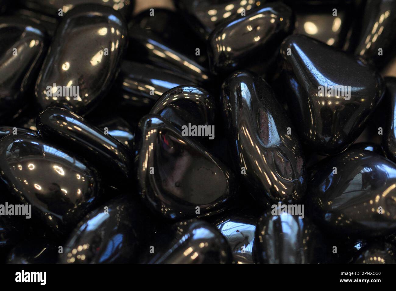 hematite gems as nice natural mineral background Stock Photo - Alamy