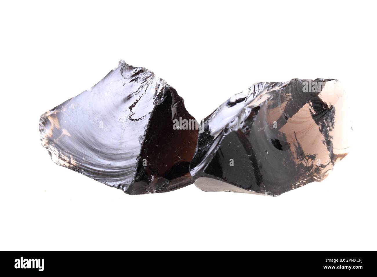 black obsidian isolated on the white background Stock Photo - Alamy