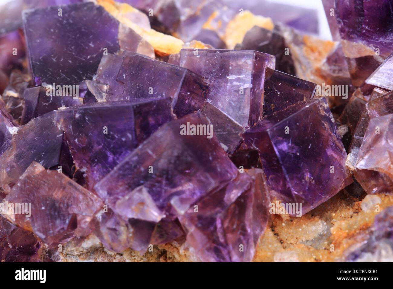 violet fluorite cubes as natural mineral background Stock Photo - Alamy