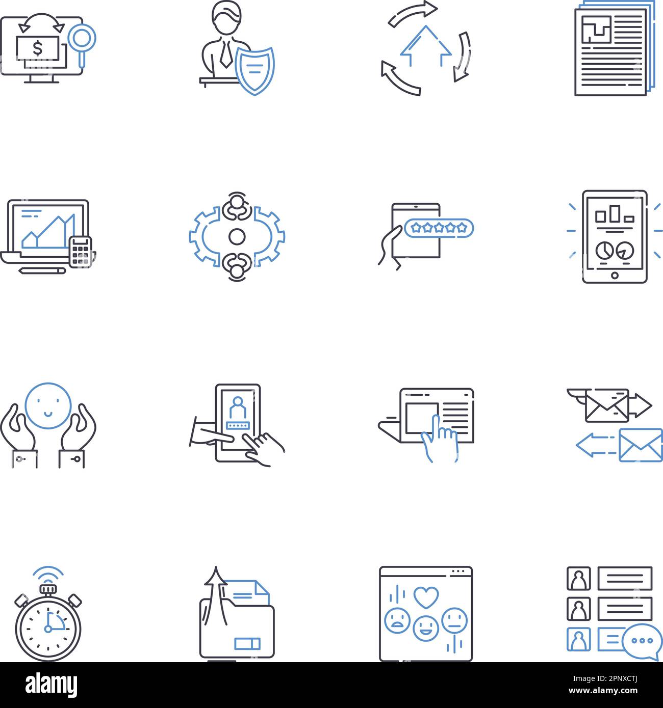 Business ethics line icons collection. Hsty, Integrity, Transparency ...