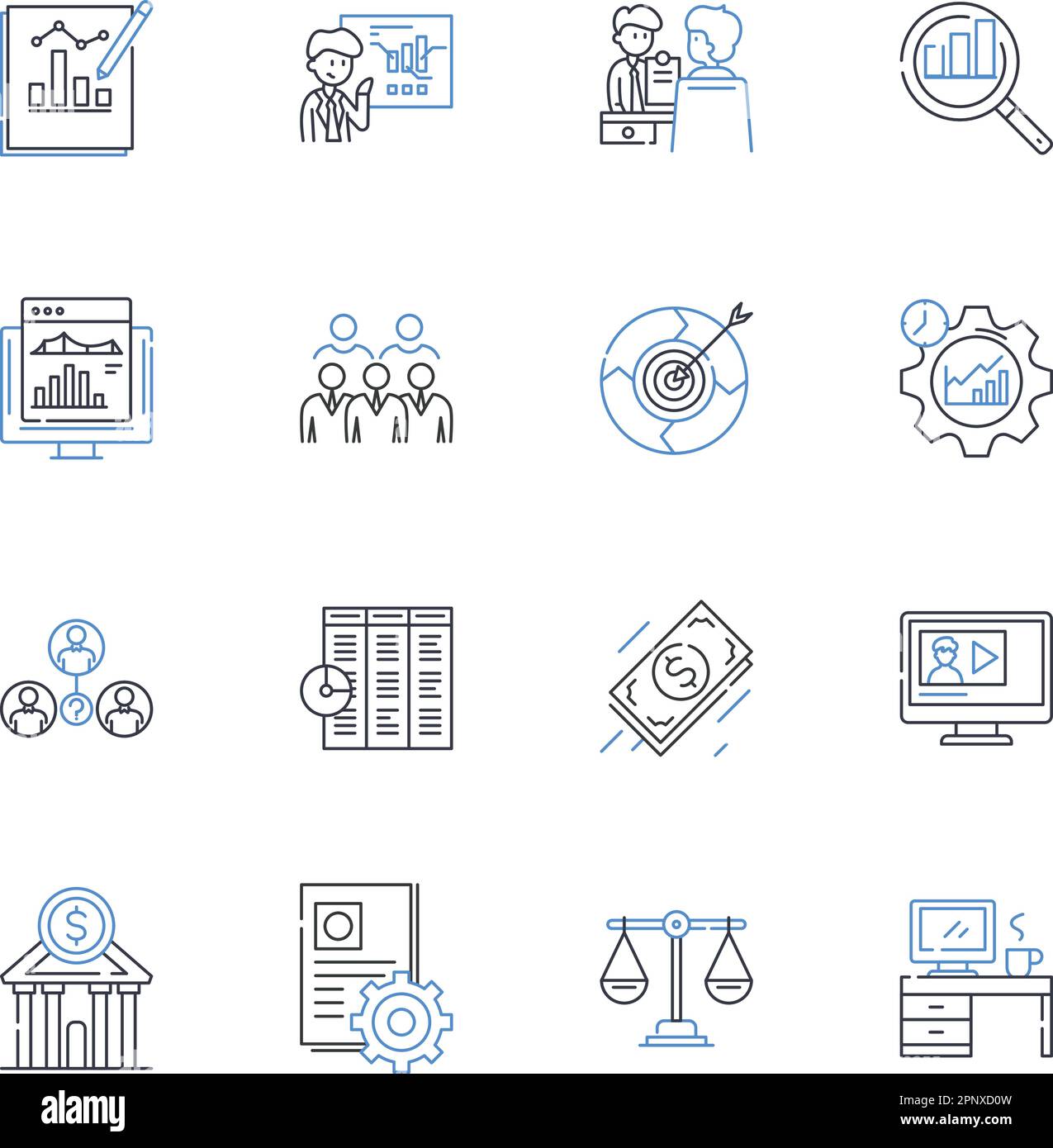 Business assessment line icons collection. Strategy, Analysis ... Business assessment line icons collection. Strategy, Analysis ...