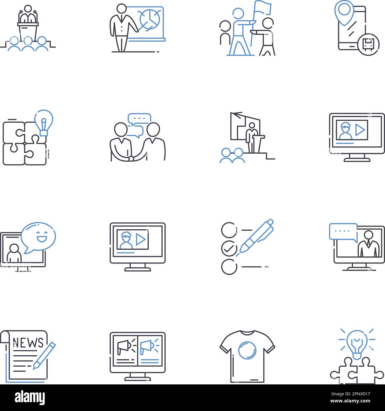 Buzz line icons collection. Excitement, Noise, Vibration, Energy, Hype ...