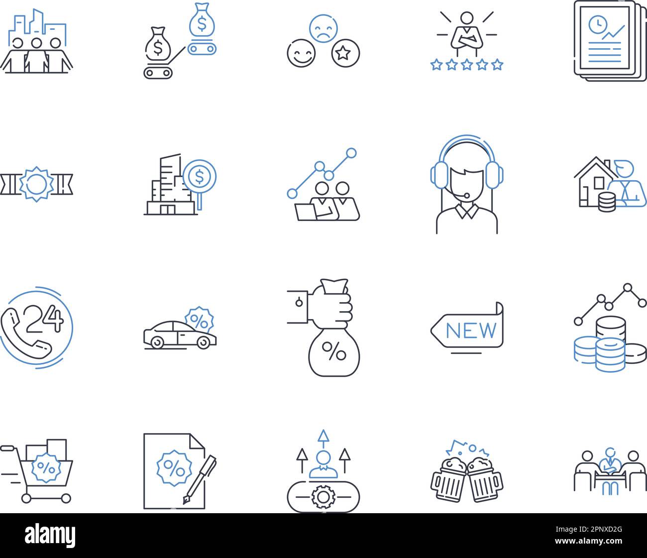 Limited time offers line icons collection. Flash sale, Clearance ...