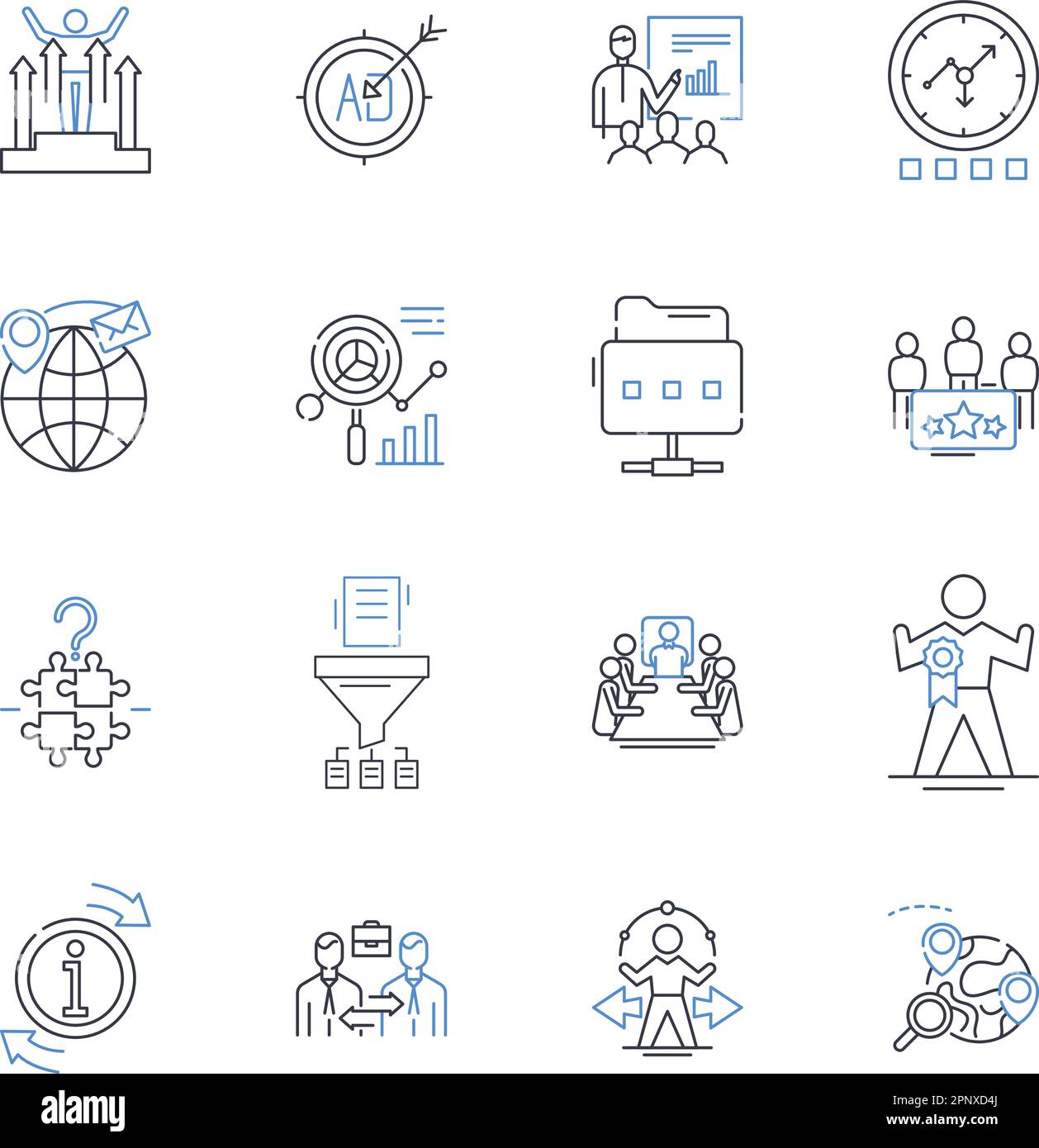Corporation progression line icons collection. Growth, Expansion ... Corporation progression line icons collection. Growth, Expansion ...