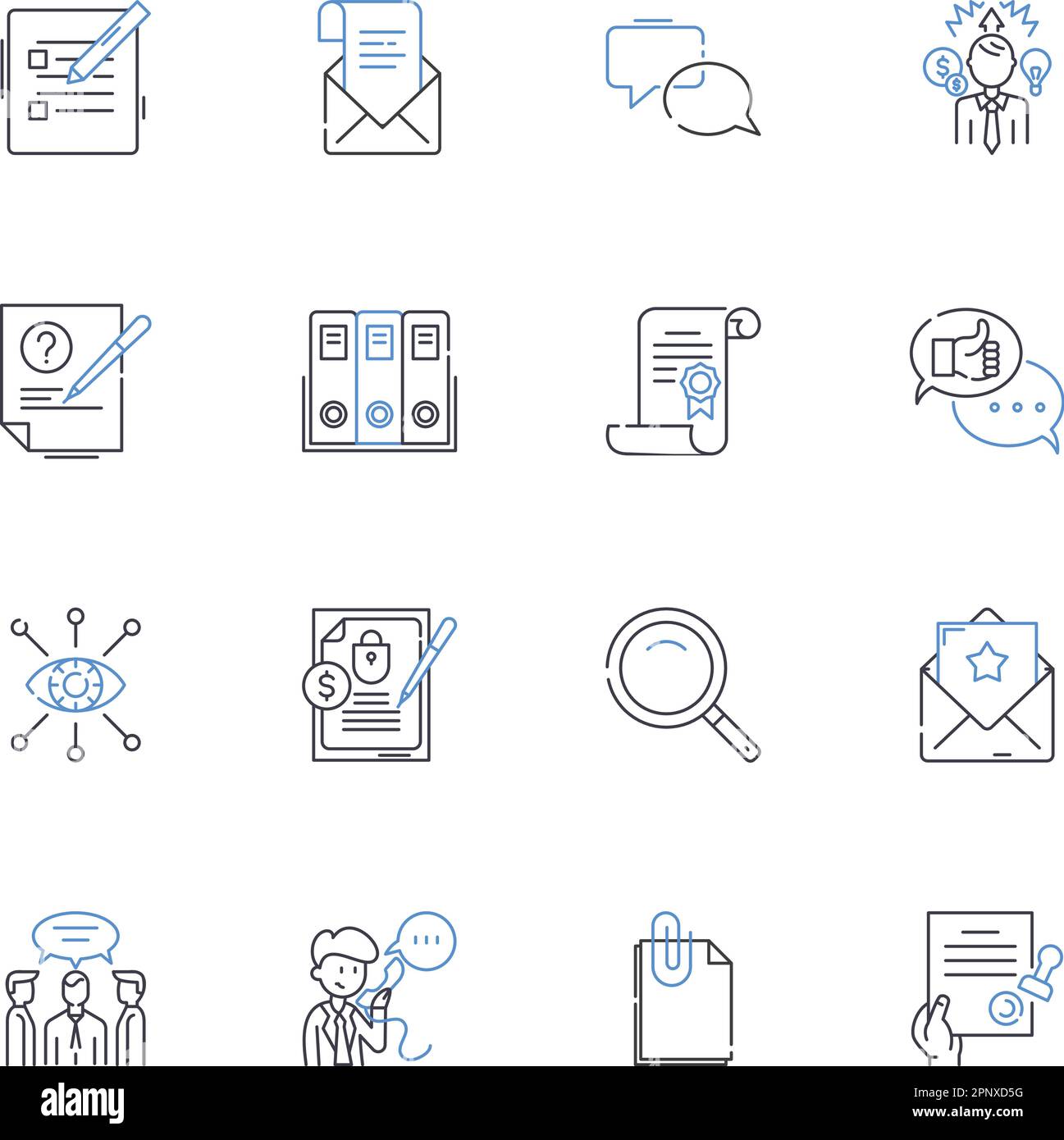 Proprietary materials line icons collection. Patented, Confidential ...