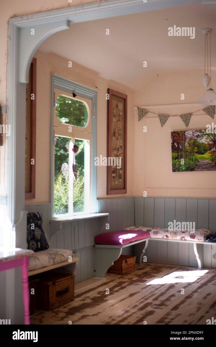 Interior of the Waiting room at The Garden Station, Restored Victorian ...