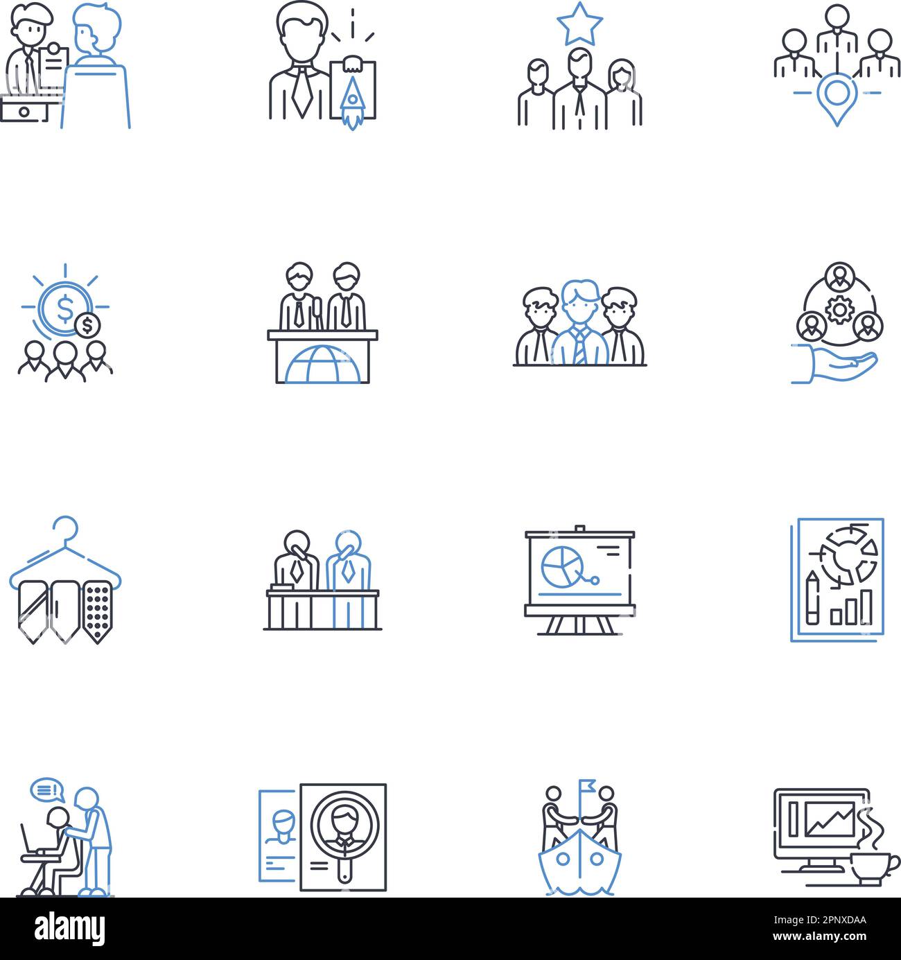 Executive Governance line icons collection. Leadership, Accountability ...
