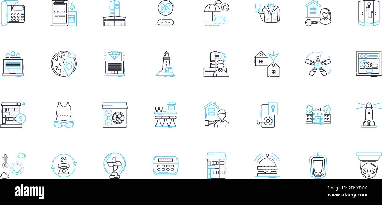 Luxury spas linear icons set. Indulgence, Tranquility, Relaxation ...