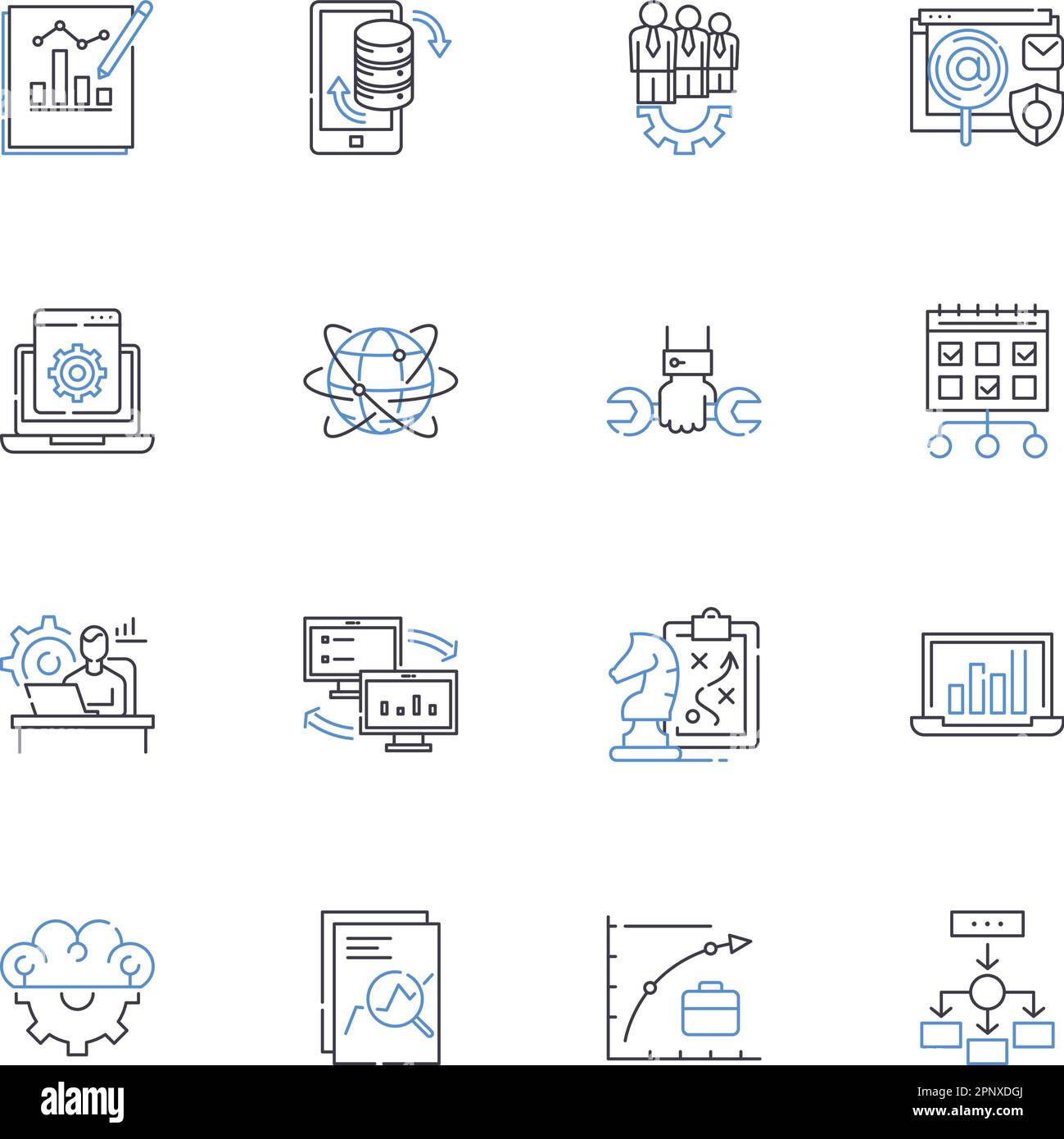 User Experience line icons collection. Intuitive, Navigation ...