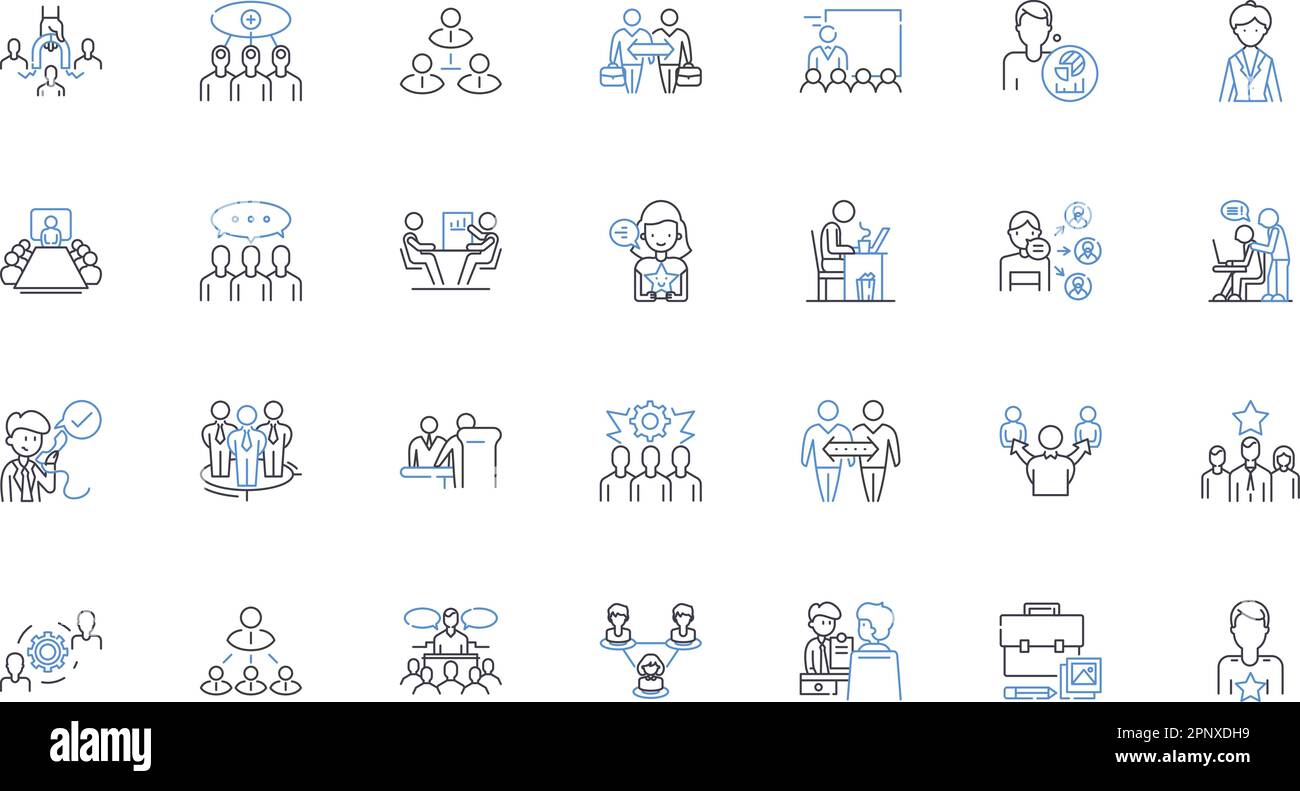 Associates line icons collection. Partnership, Collaboration, Teamwork ...