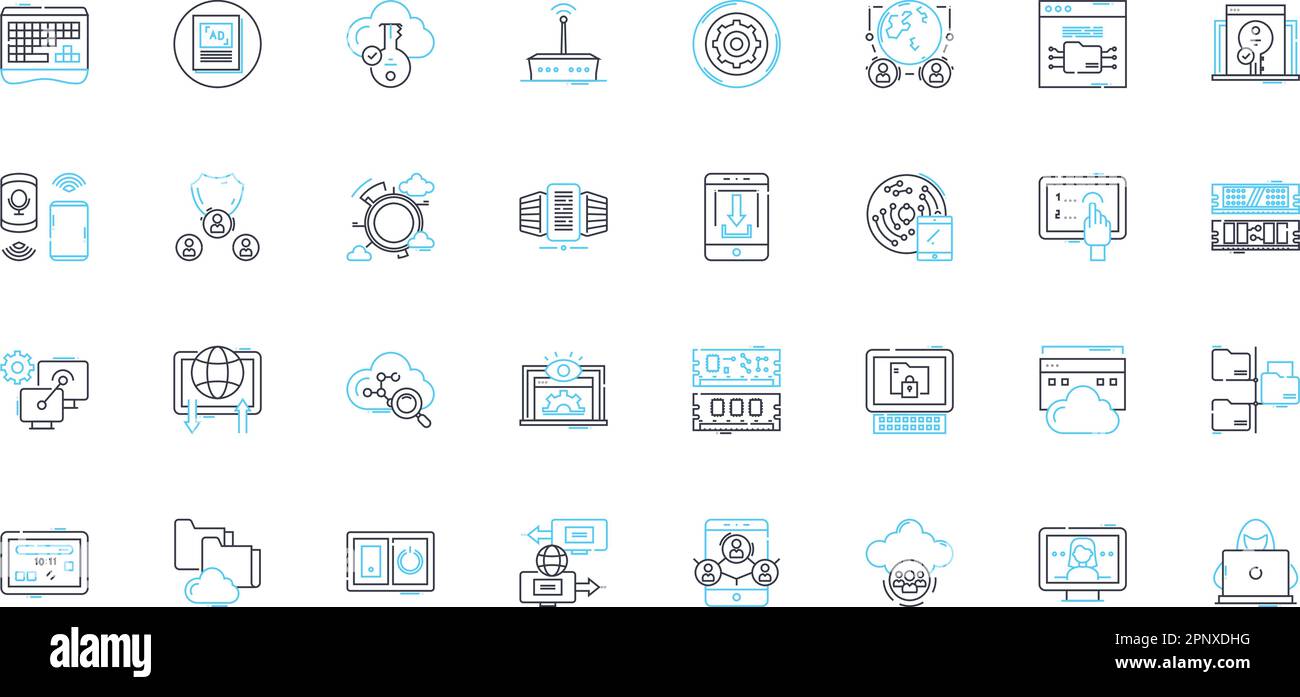 Graphic energy linear icons set. Vibrant, Bold, Electric, Energetic ...