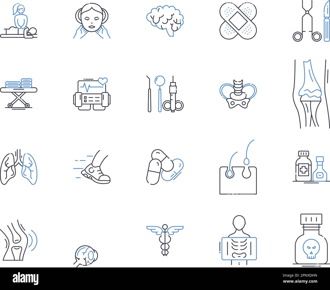 Proficient rehabilitation line icons collection. Rehab, Therapy ... Proficient rehabilitation line icons collection. Rehab, Therapy ...