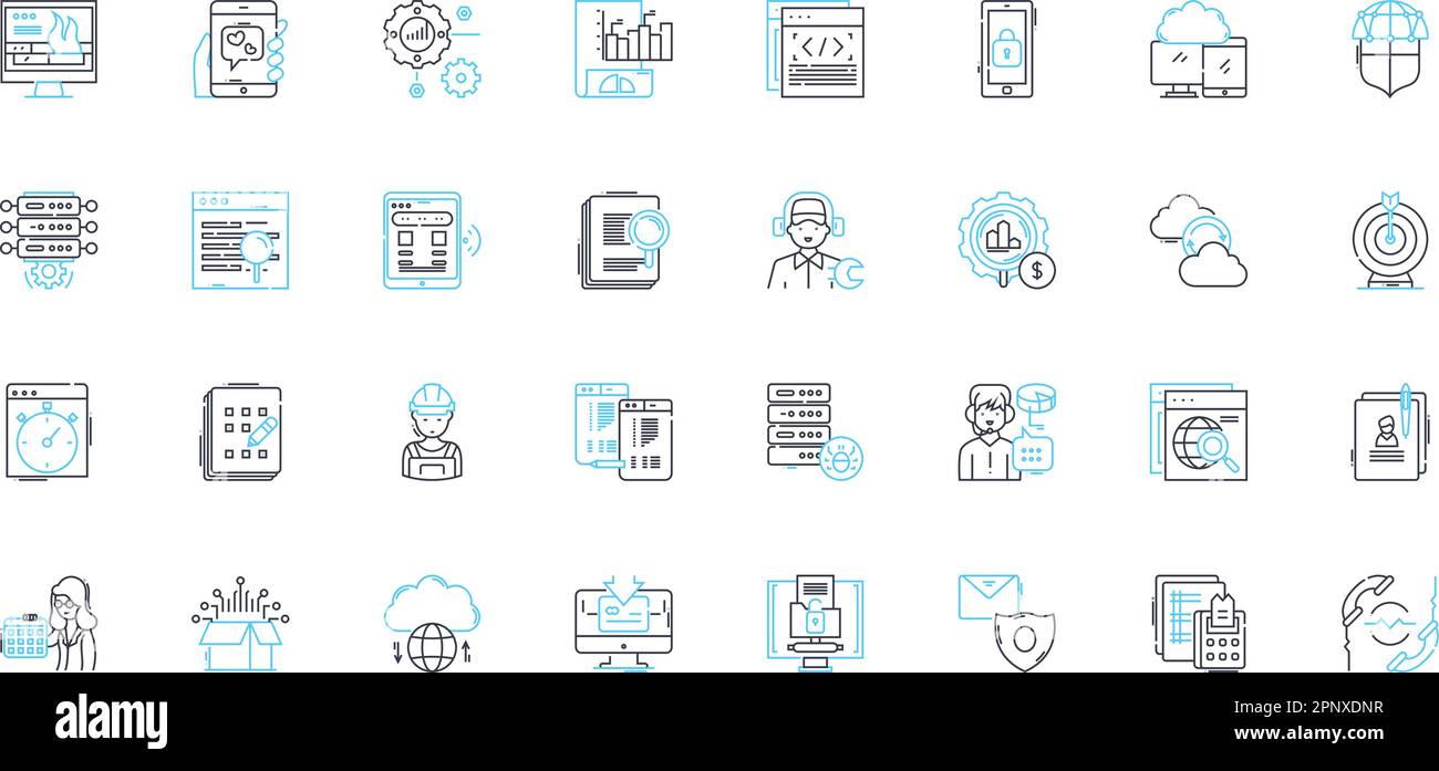 Content design linear icons set. Clarity, User-friendly, Visuals ...