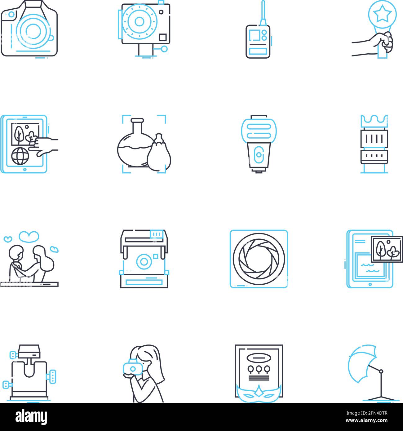 Content ads linear icons set. Marketing, Advertising, Creativity ...