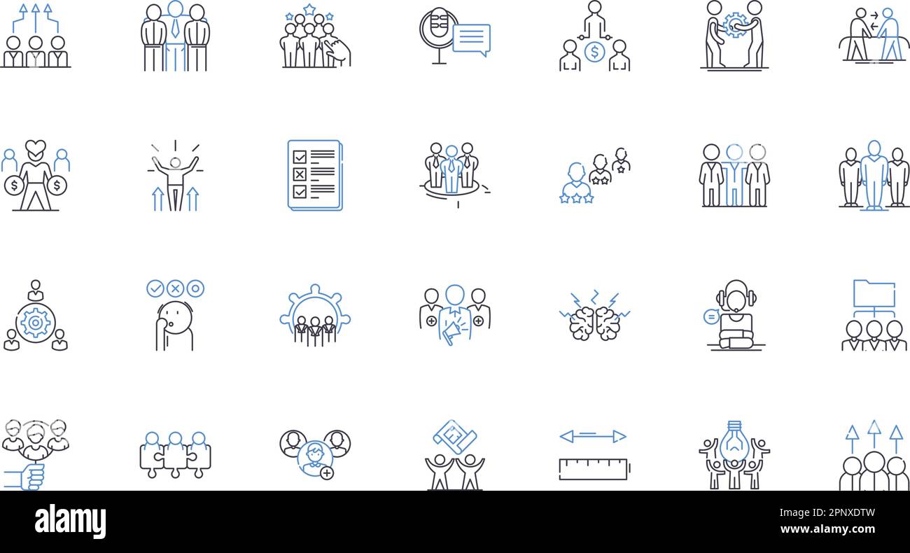 Cohorts line icons collection. Community, Buddies, Group, Team ... Cohorts line icons collection. Community, Buddies, Group, Team ...