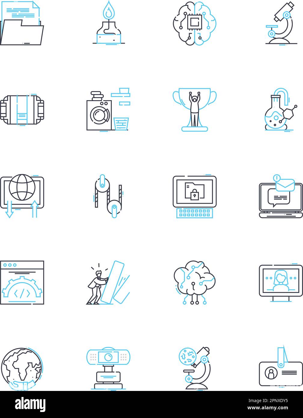 Health wellness linear icons set. Fitness, Nutrition, Meditation, Yoga ...