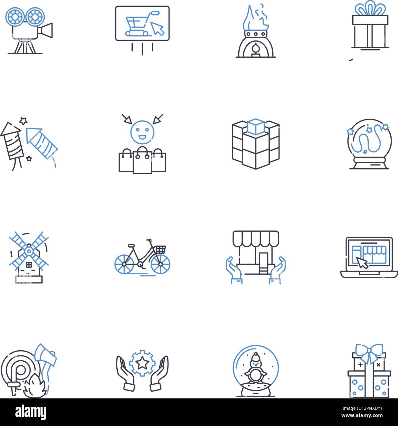 Customized entrepreneur line icons collection. Innovation, Creativity ...