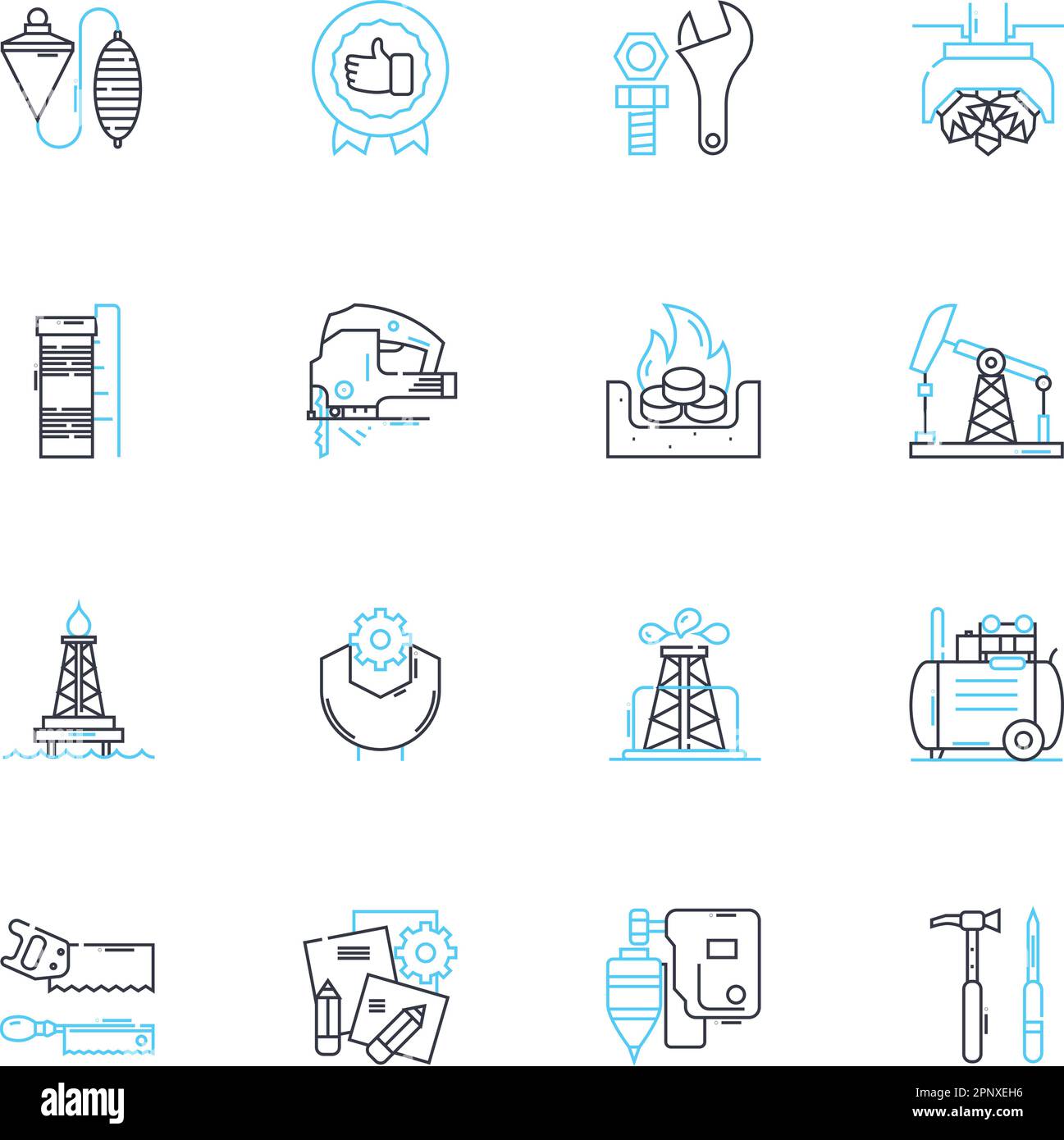 Practical Solution Linear Icons Set Innovation Efficiency Streamlining Simplification