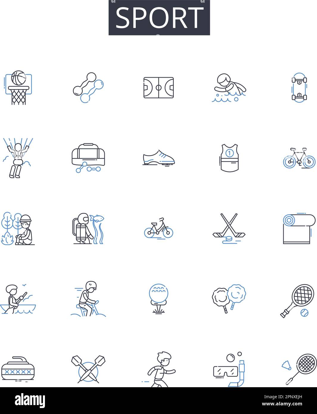 Sport line icons collection. Fitness, Athletics, Recreation, Exercise ...