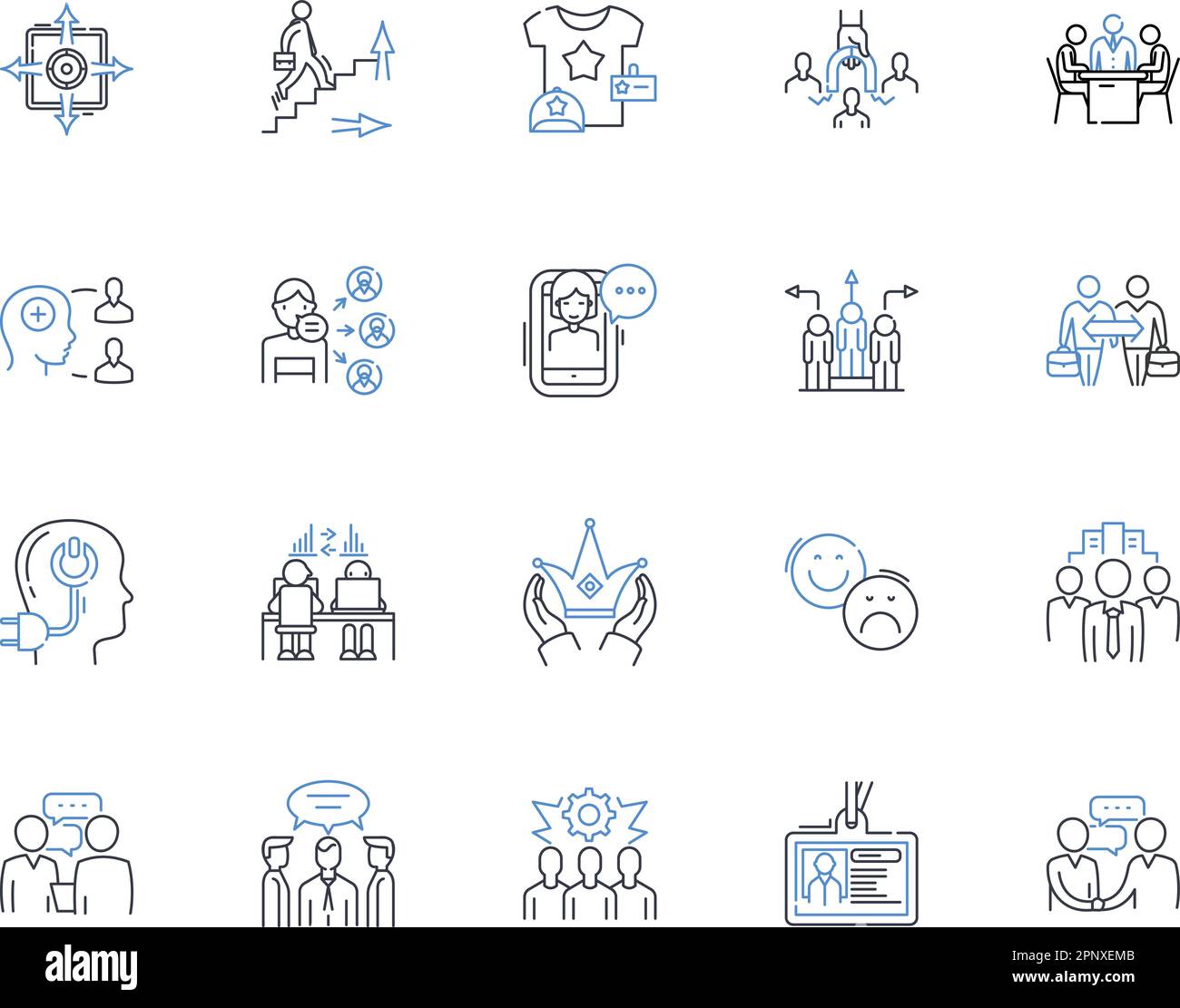 Syndicate Line Icons Collection Collaboration Unity Alliance