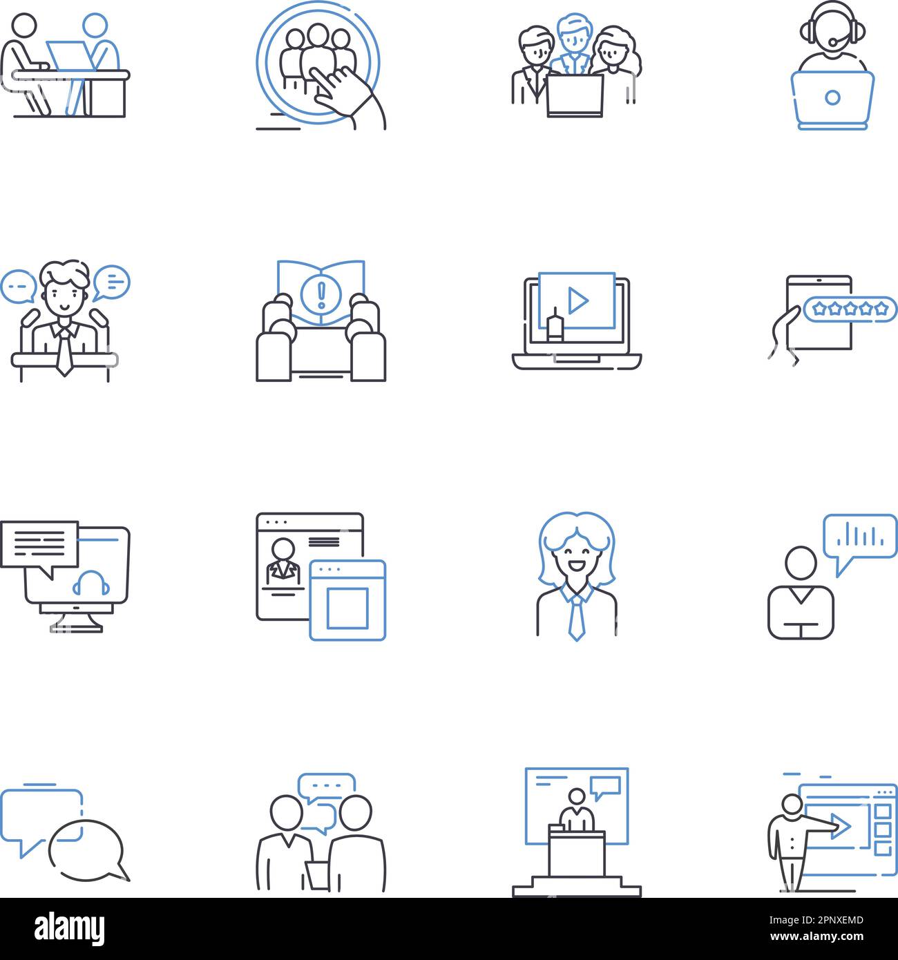 Supervisor line icons collection. Leadership, Guidance, Direction ...