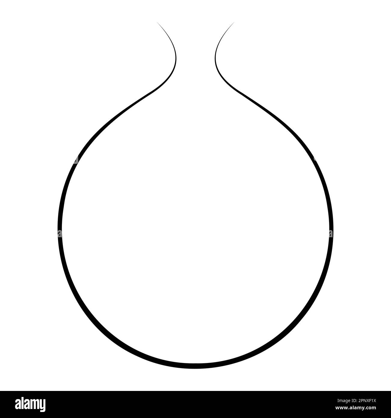 One line circle flask vector icon design. Science flat icon Stock ...