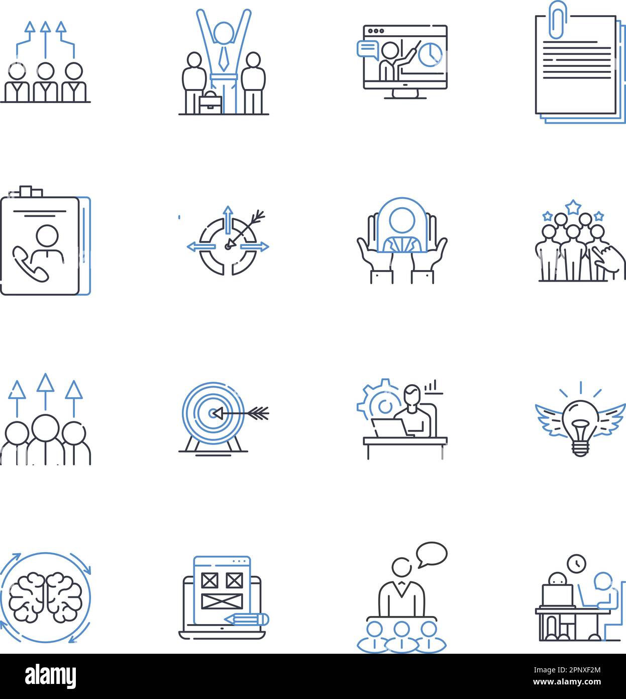 Cadre member line icons collection. Leadership, Teamwork, Commitment ...