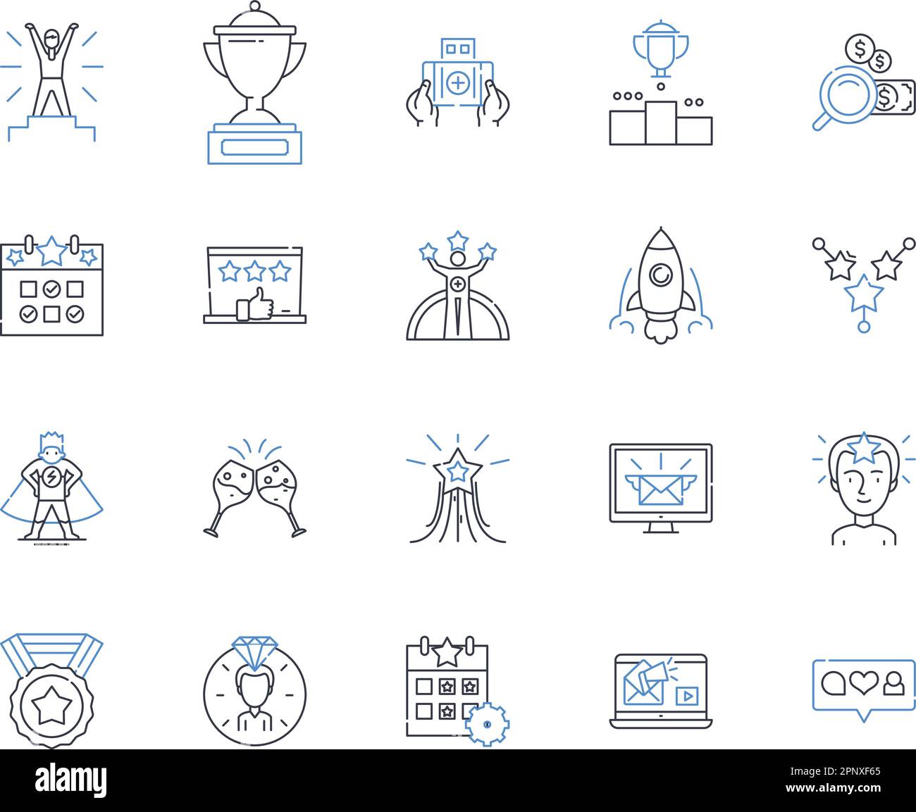 Progress and my line icons collection. Development, Advancement, Growth, Improvement, Success ...