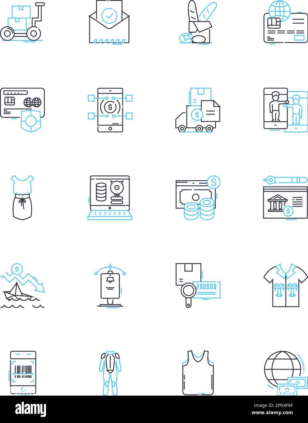 Wardrobe updates linear icons set. Refresh, Upgrade, Revamp, Renew ...