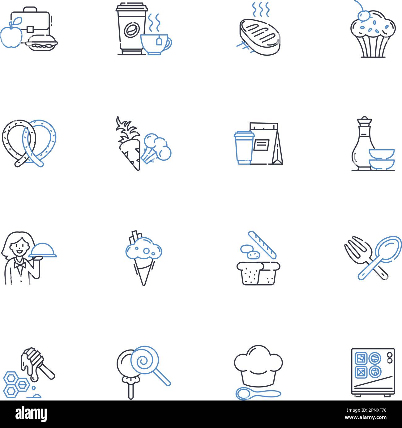 Scorching line icons collection. Heatwave, Sizzling, Blistering, Burn ...