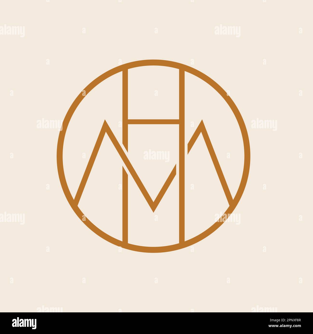 M and h initials hi-res stock photography and images - Alamy