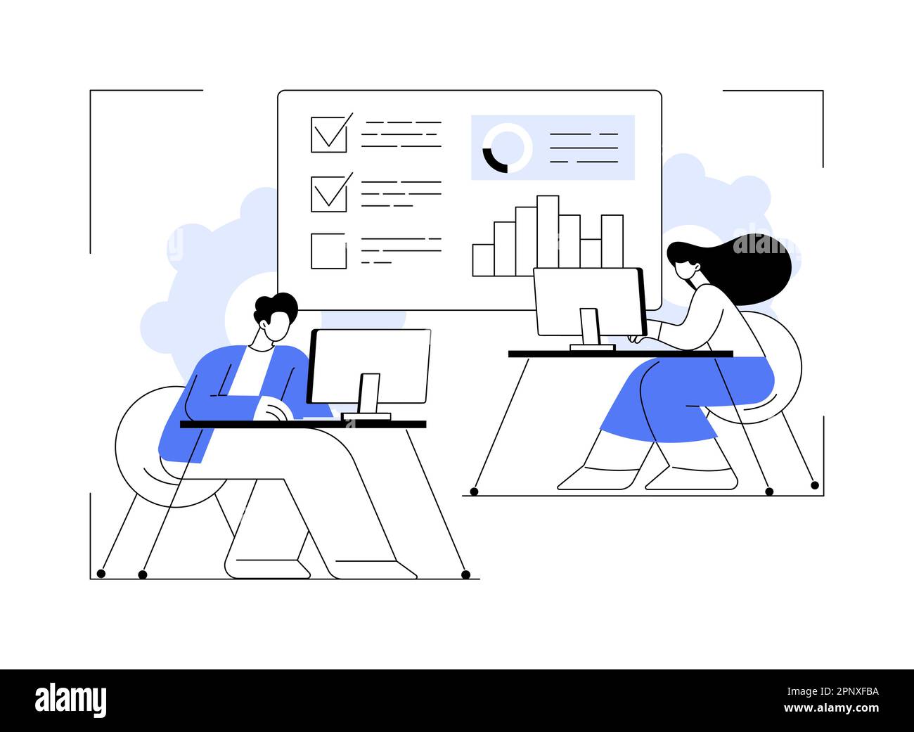 Computer Lab abstract concept vector illustration Stock Vector Image ...