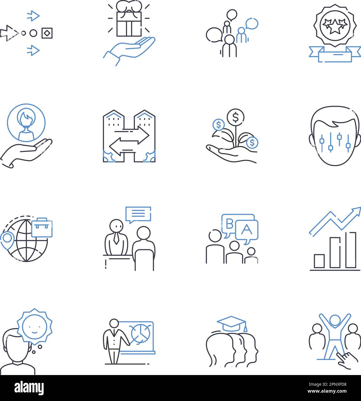 Industry advancement line icons collection. Innovation, Technology ...