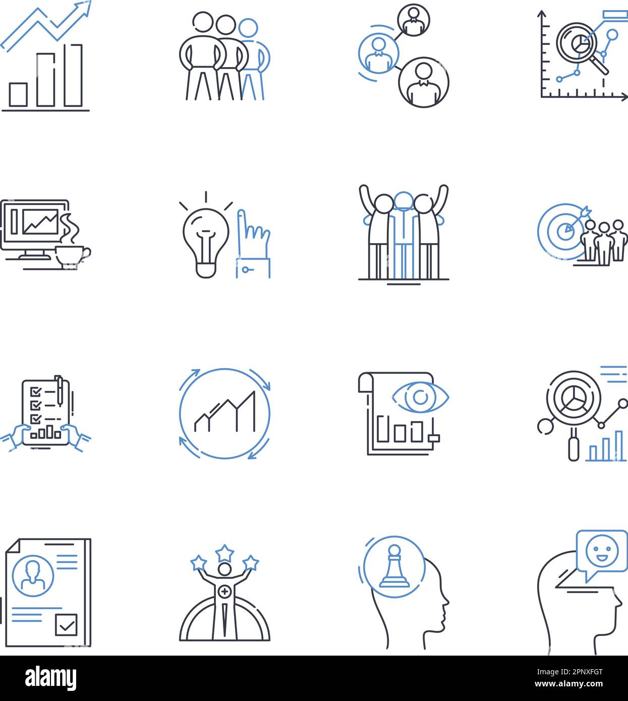 Market share line icons collection. Dominance, Competition, Expansion, Penetration, Growth ...