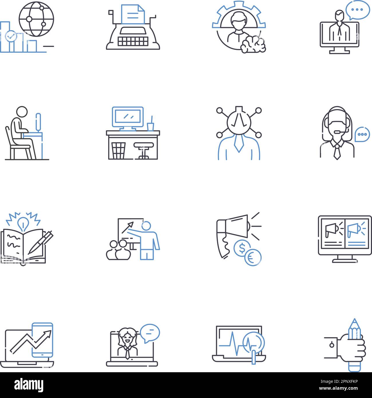 Menu introduction line icons collection. Culinary, Appetizers, Entrees ...