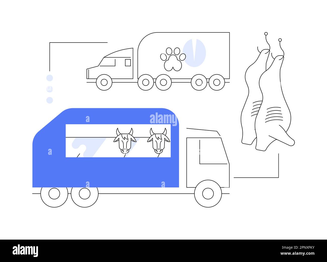 Transport of animals abstract concept vector illustration Stock Vector ...