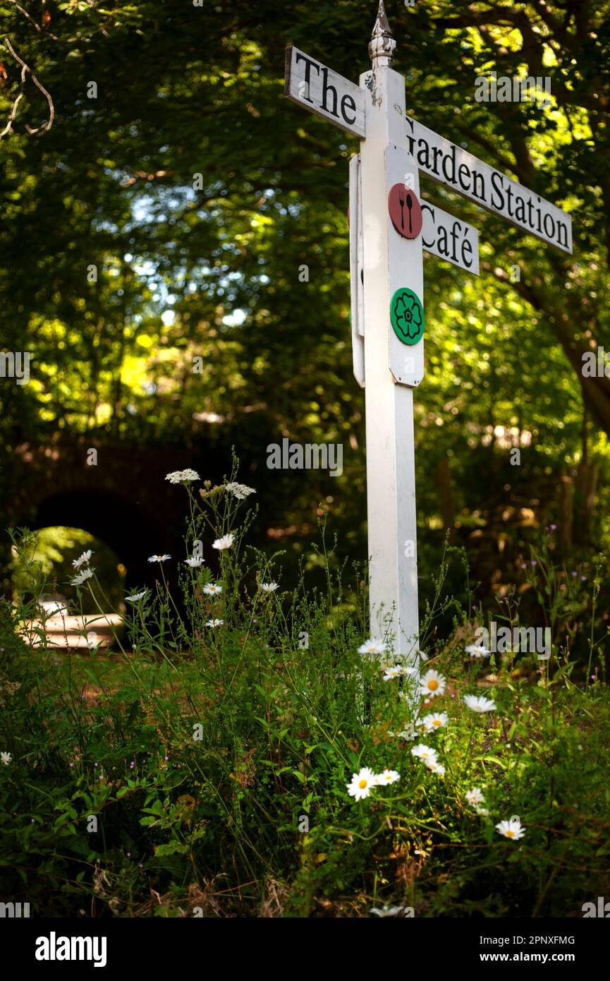 Signpost for The Garden Station, Restored Victorian railway station ...