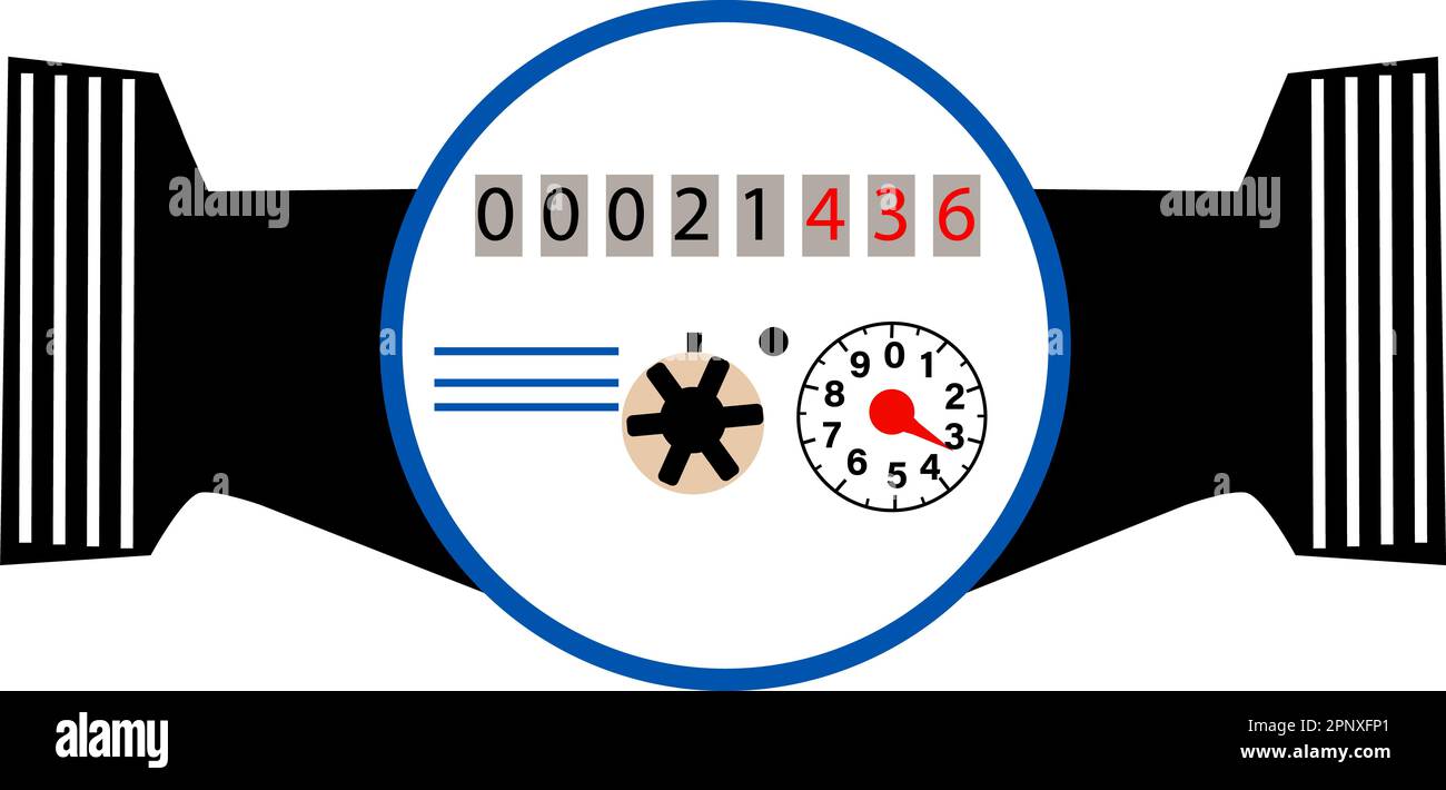 Water home counter icon on white background. Water meter sign ...